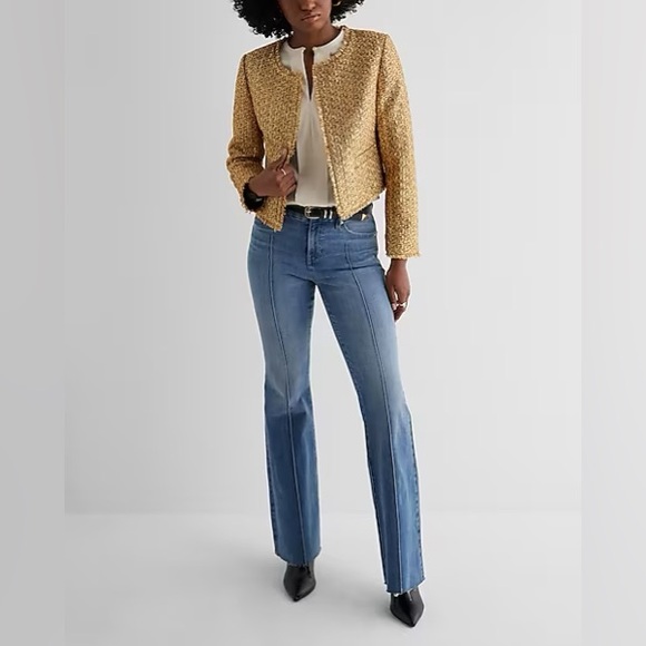Express | Jackets & Coats | New Sz Medium M Express Metallic Tweed ...